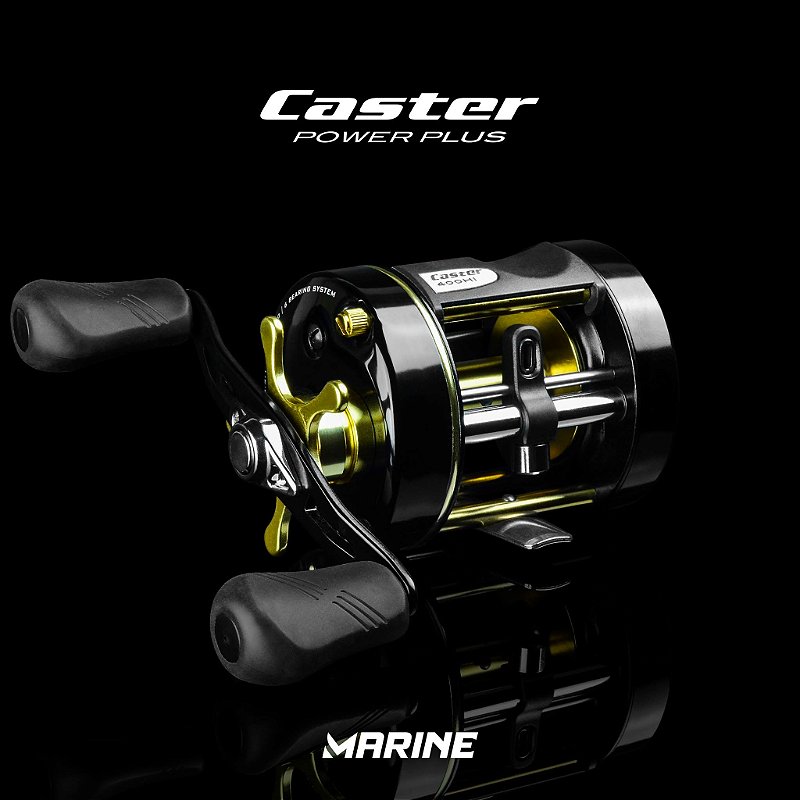 Carretilha Caster Power Plus 400 5.3:1 Drag 6kg Marine Sports - Loja de ...