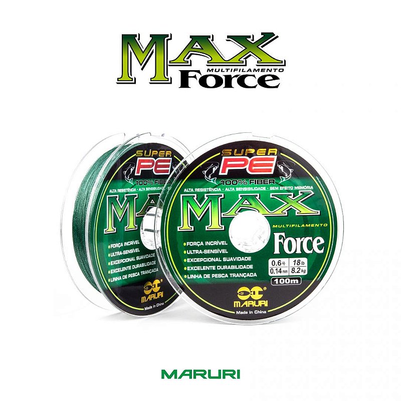 Linha Multifilamento Maruri Max Force 4x 100m Verde - Loja de pesca on ...