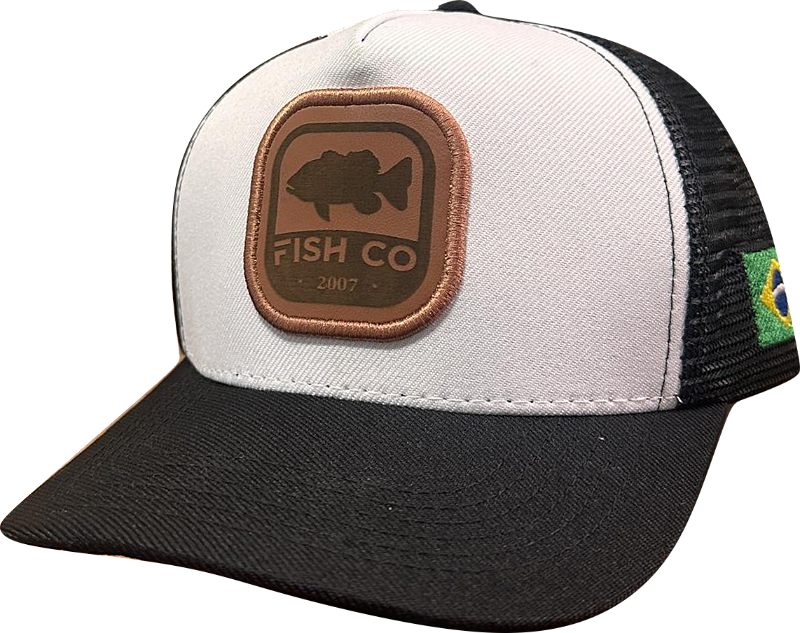 Boné Fishco Logo Tucunaré Branco - Loja de pesca on line: Fish Company