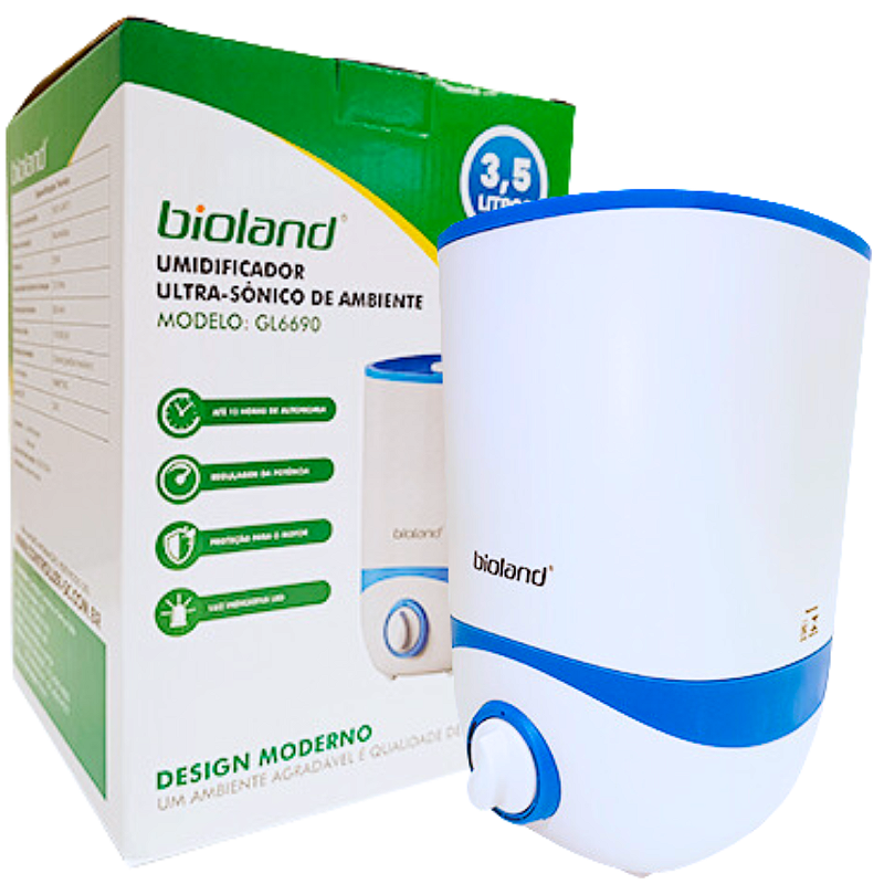 Umidificador de Ar Ultrassônico 3,5 Litros 110-220V Bioland - GabMedic Produtos Médicos e ...