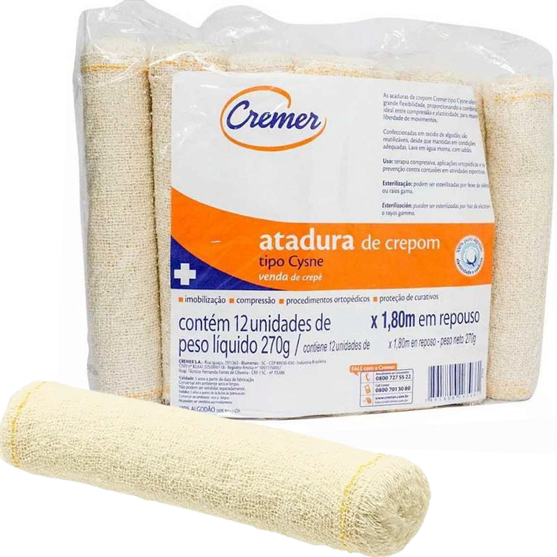 Atadura Crepom Cremer - GabMedic - GabMedic Produtos Médicos e Hospitalares