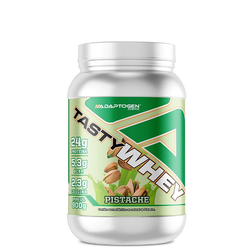 TASTY WHEY 900G SABOR PISTACHE - ADAPTOGEN - WW CURITIBA SUPLEMENTOS