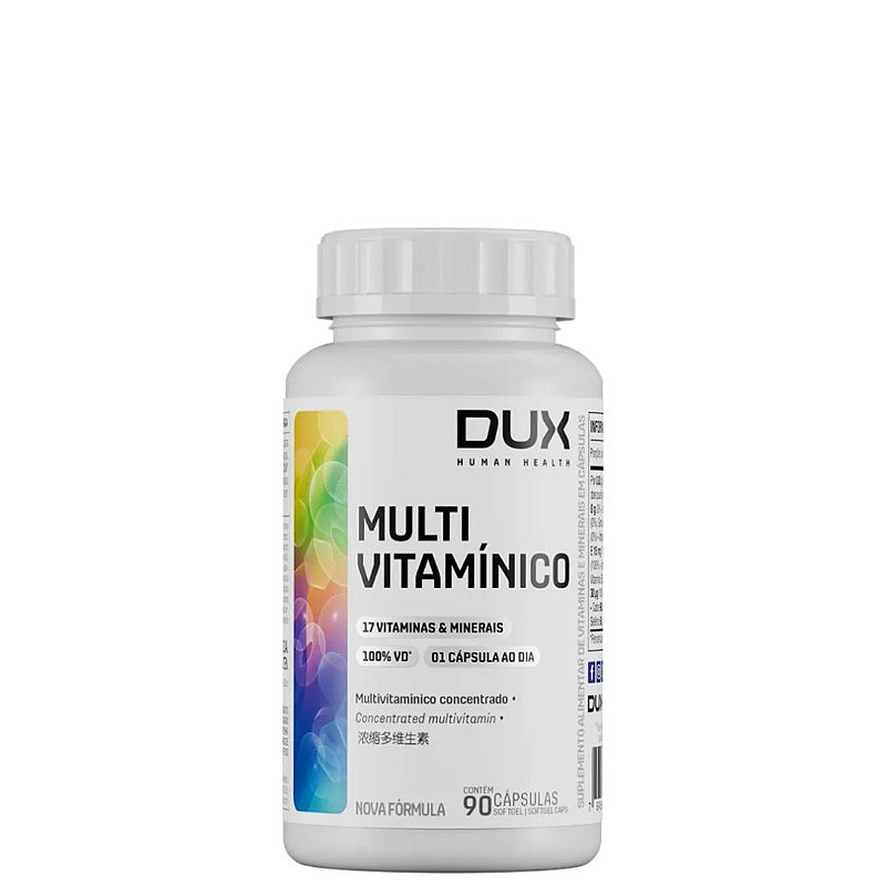 MULTIVITAMÍNICO (90 DOSES) - POTE 90 CÁPSULAS - DUX NUTRITION - WW ...