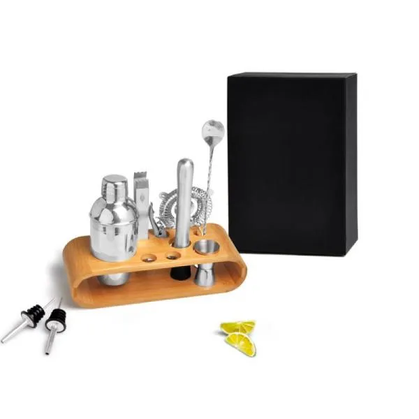 Kit Bar Com Base Em Bambu - 10 Pçs - Tutte Art Personalizados