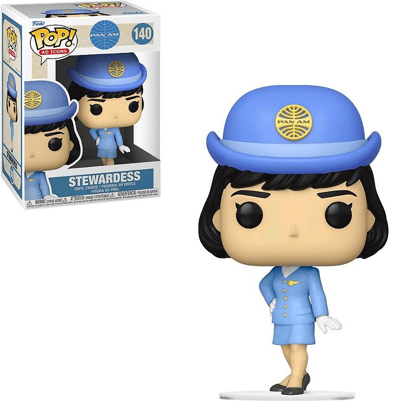 Funko Pop Icons 140 Pan Am Stewardess - Game Games - A Loja Mais POP do ...