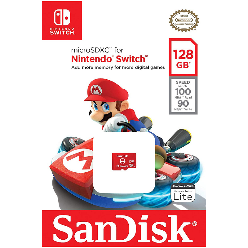 SanDisk 128GB microSDXC-Card Mario Edition - Switch - Game Games - A ...
