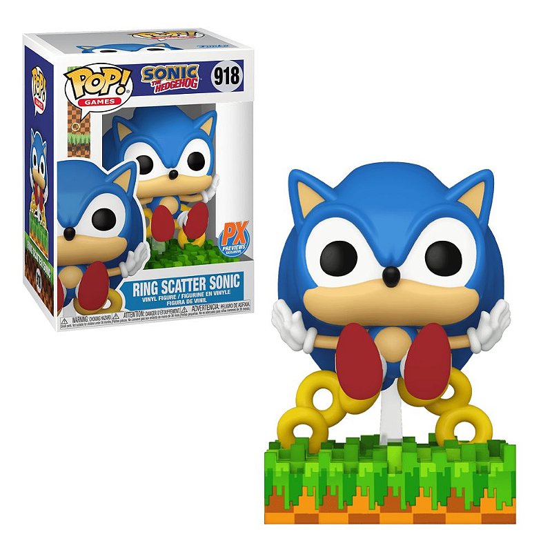 Funko Pop Sonic The Hedgehog 918 Ring Scatter Sonic - Game Games - A ...