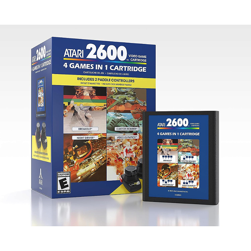 Kit 4 in 1 Game Cartridge w/ Paddle Pack Atari 2600+ - Game Games - A ...