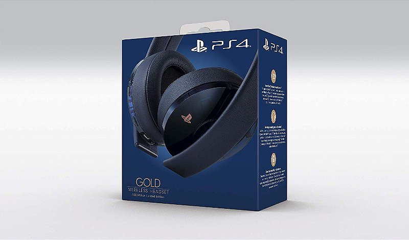 Playstation Gold Wireless Headset 500 Million Limited Edition Ps4