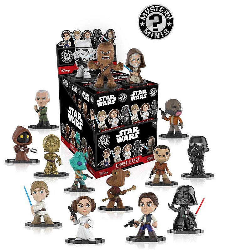 Funko Mystery Mini Star Wars Bobble-Heads - 1 Boneco Misterioso - Game ...