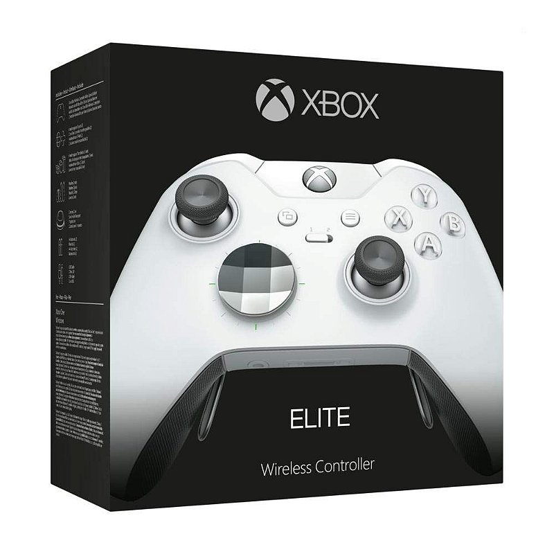 Controle Xbox One Elite Wireless Platinum White - Microsoft - Game ...