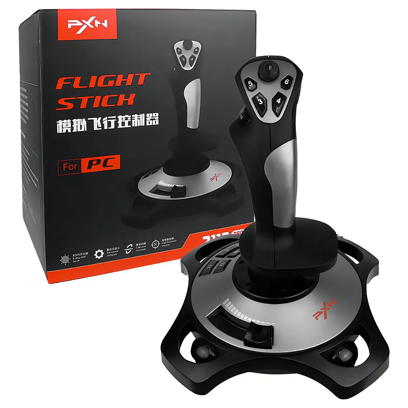 Joystick PXN 2113 PRO Flight Stick Simulator PC - Game Games - A Loja ...