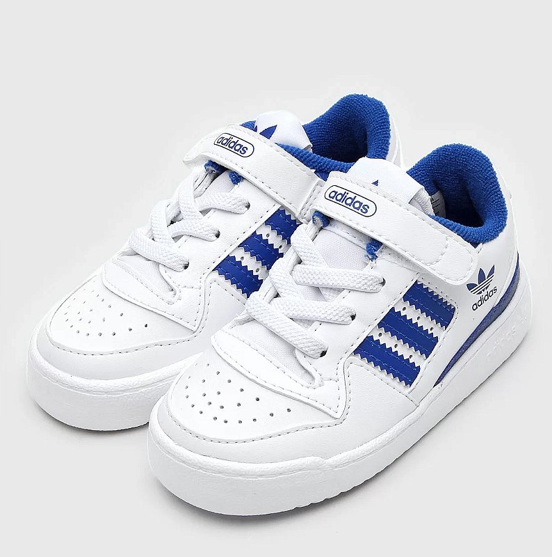 TÊNIS ADIDAS INFANTIL ORIGINALS FORUM LOW FY7978 - BR/AZUL - Bkids ...