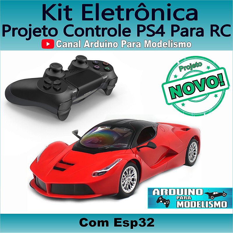 Projeto Controle PS4 para RC - Arduino para Modelismo - Eletrônica Ômega