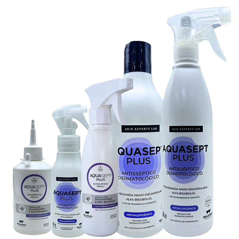 Aquasept Plus Solução Antisséptica PHMB 0,2% - Walkmed - RareMed Hospitalar