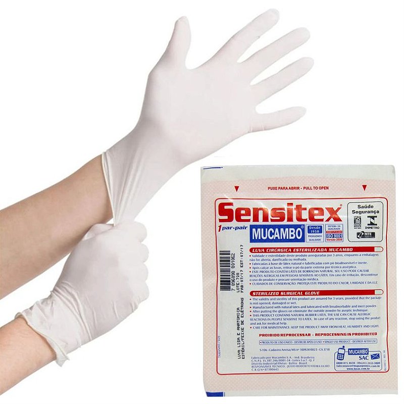 Luva Cirúrgica Estéril (PAR) - Mucambo - RareMed Hospitalar