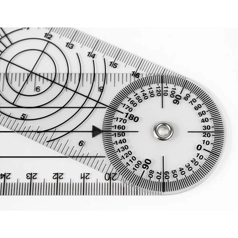Goniômetro Para Ortopedia em PVC 35cm - Trident - RareMed Hospitalar