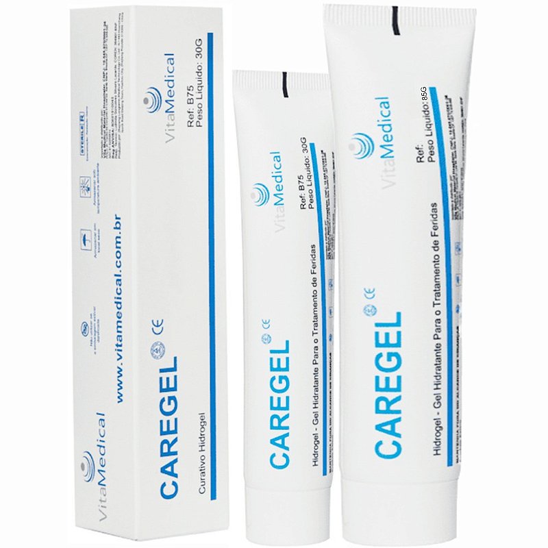 Curativo Hidrogel em Tubo Caregel Estéril - Vitamedical - RareMed ...