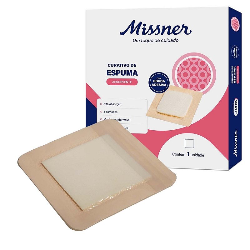 Curativo Espuma Absorvente Border M-Tec Missner - Unidade - RareMed ...