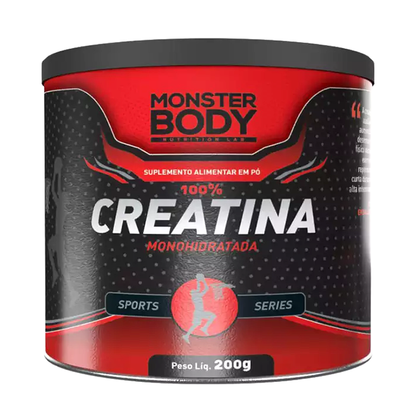 Creatina Monohidratada Pura Solúvel 300g- Monster Body - Supraervas ...