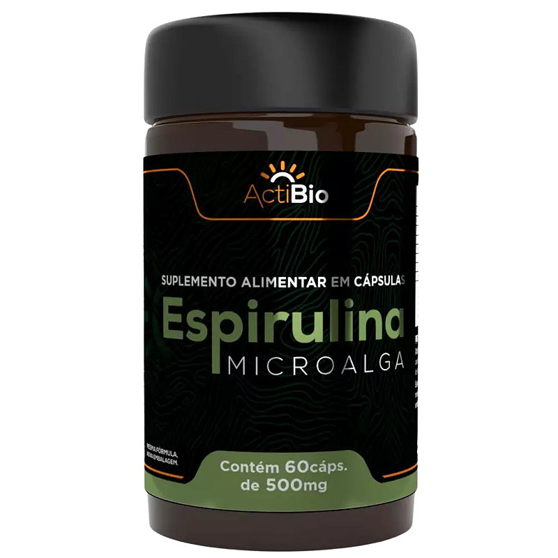 Espirulina Microalga 500mg - 60 caps - ActiBio - Supraervas - RareMed ...