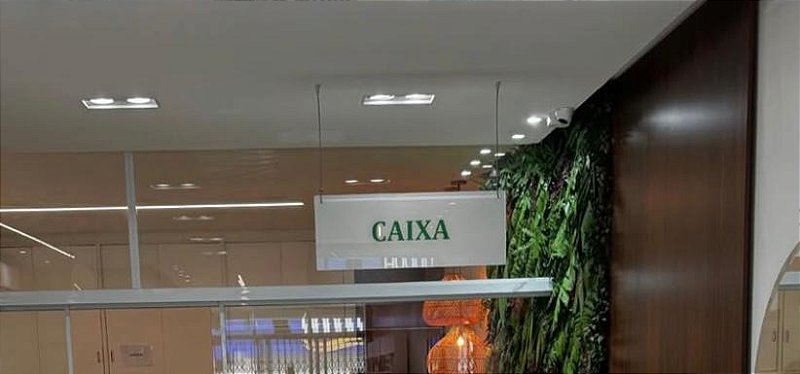 Placa Suspensa para Caixa - R Gráfica Rápida Curitiba 41 3203-5019 ...