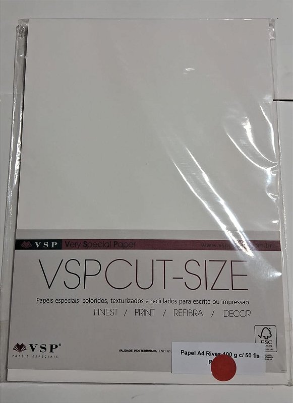 PAPE A4 210X297 RIVES LINEAR NATURAL WHITE 100G C/ 25 FLS - Loja Online ...
