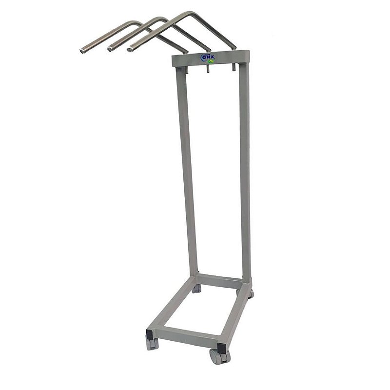 Porta Avental de Chumbo Plumbífero Móvel p/ 3 Cabides - GRUPO GRX® Ltda