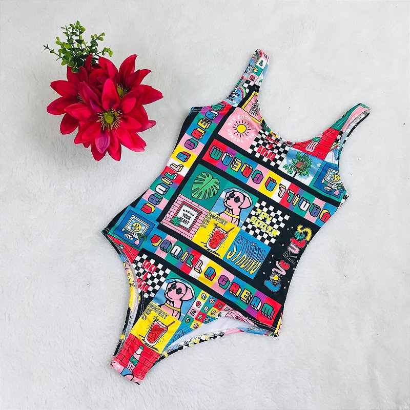 Maiô Infantil Juvenil Estampado UV da Vanilla Cream - Tipinhos Moda ...