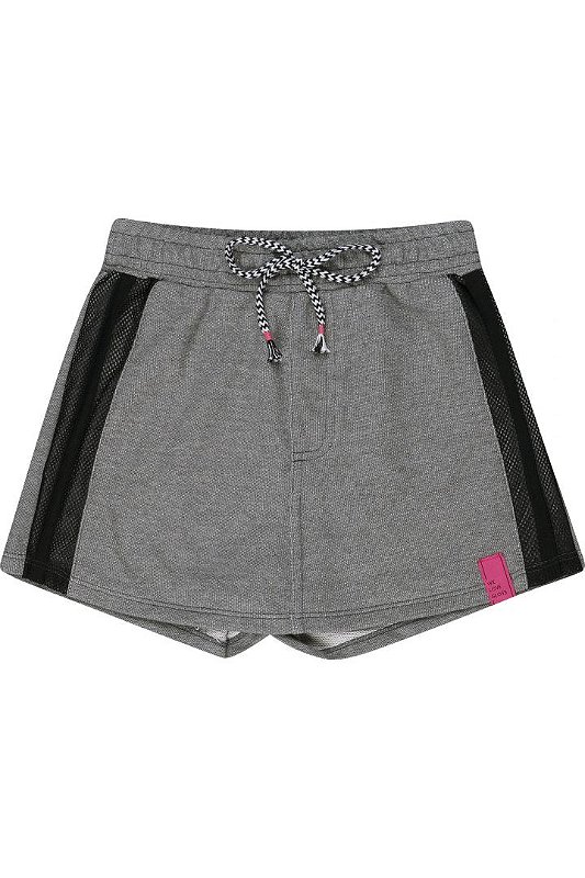 Shorts Saia Juvenil Feminino Mescla Em Moletom Da Gloss Tipinhos Moda Infantil E Juvenil