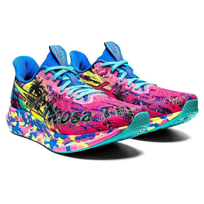 Tenis Asics Noosa Tri 14 Feminino Rosa e Azul - 10K Sports