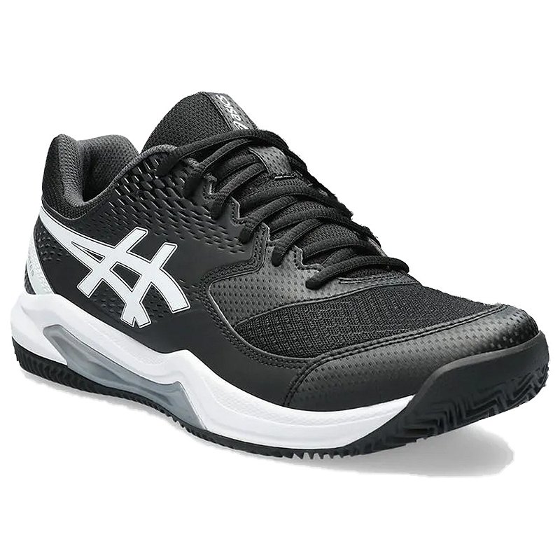 Tenis Asics Gel-Dedicate 8 Clay Preto e Branco Masculino - 10K Sports