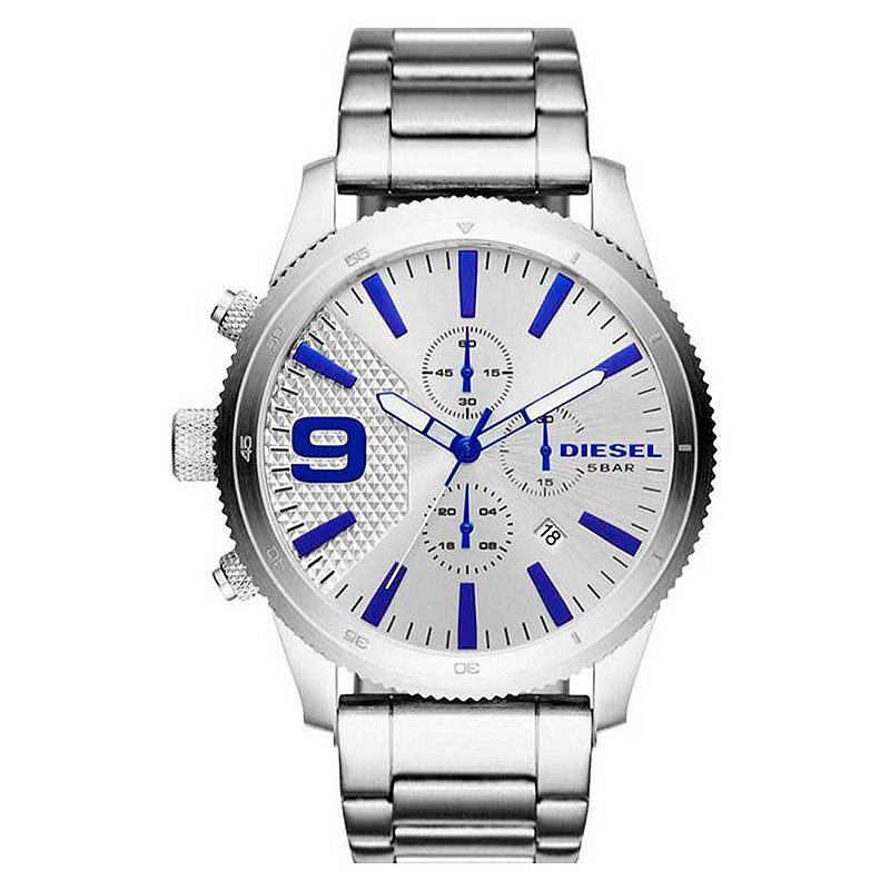 Relógio Diesel Masculino Rasp Chrono Prata DZ44521CN - 10K Sports