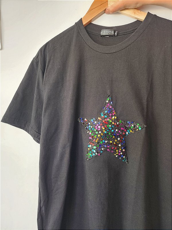 Camiseta Estrela Colorida - Meijor