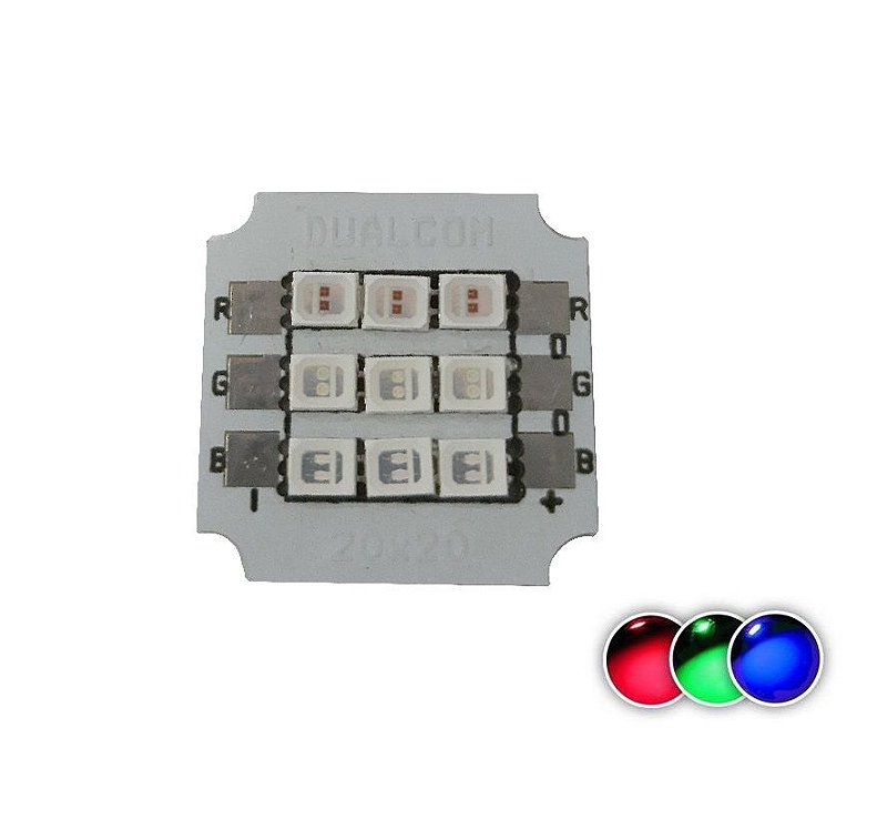 Power LED 10W RGB 20mm - DUALSHOP® Automação Industrial