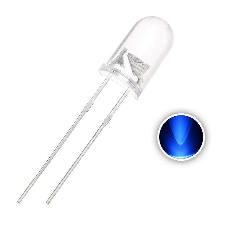 LED 5mm Azul Alto Brilho 10000-12000mcd B0185 - DUALSHOP® Automação ...