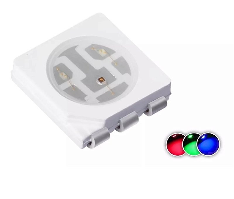 LED RGB 5050 Mini Plcc6 SMD K0189 - DUALSHOP® Automação Industrial