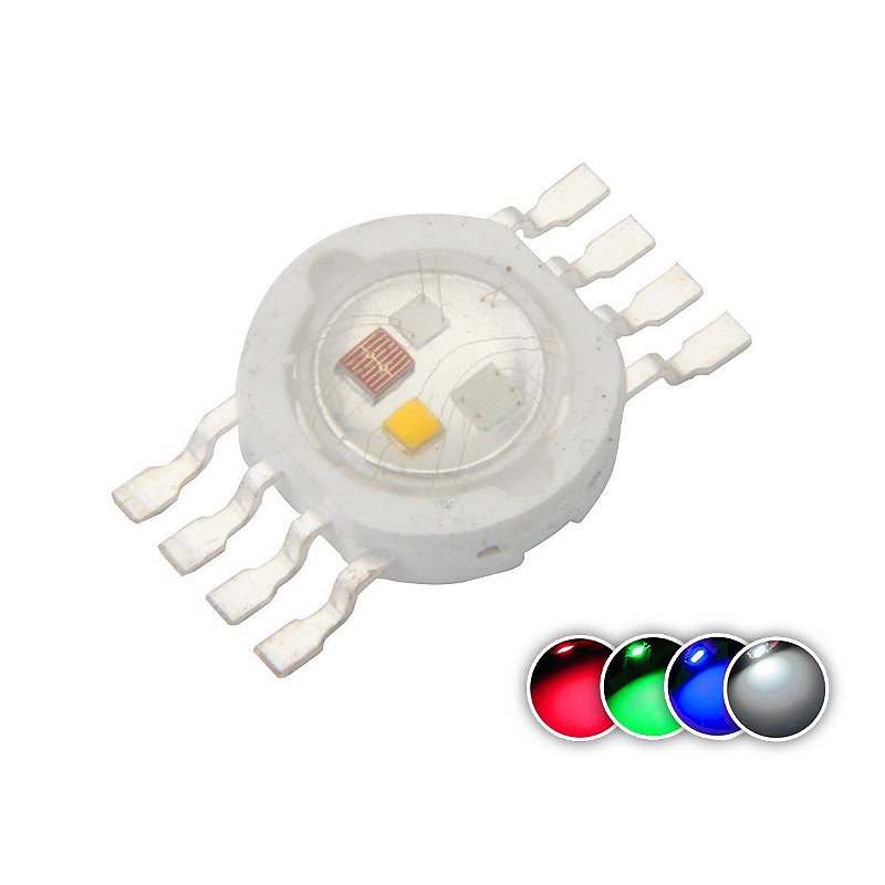 LED 4W RGBW (4*1W) K1487 - DUALSHOP® Automação Industrial LED 4W RGBW (4*1W) K1487 - DUALSHOP® Automação Industrial