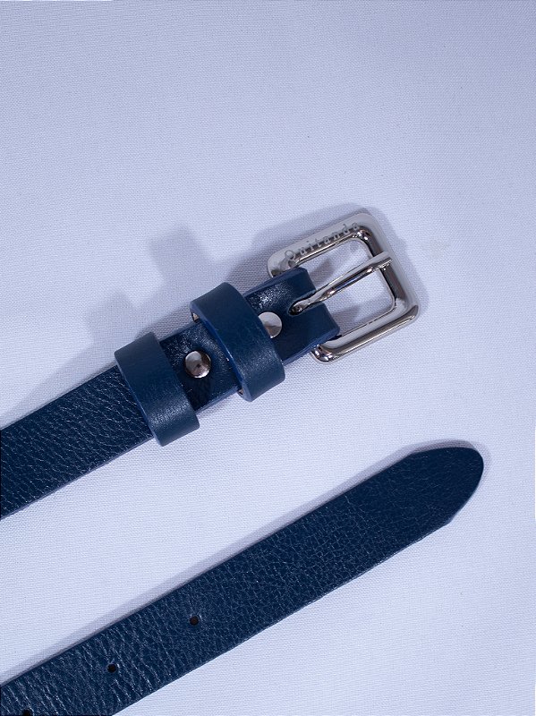 Cinto Basic Square Marinho - Quitanda Couro