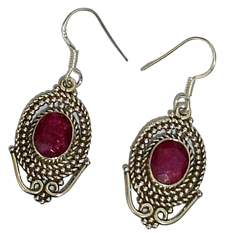 BRINCO DE PRATA MANDALA COM PEDRA RUBI INDIANO LEGÍTIMO - Moriá Joias ...