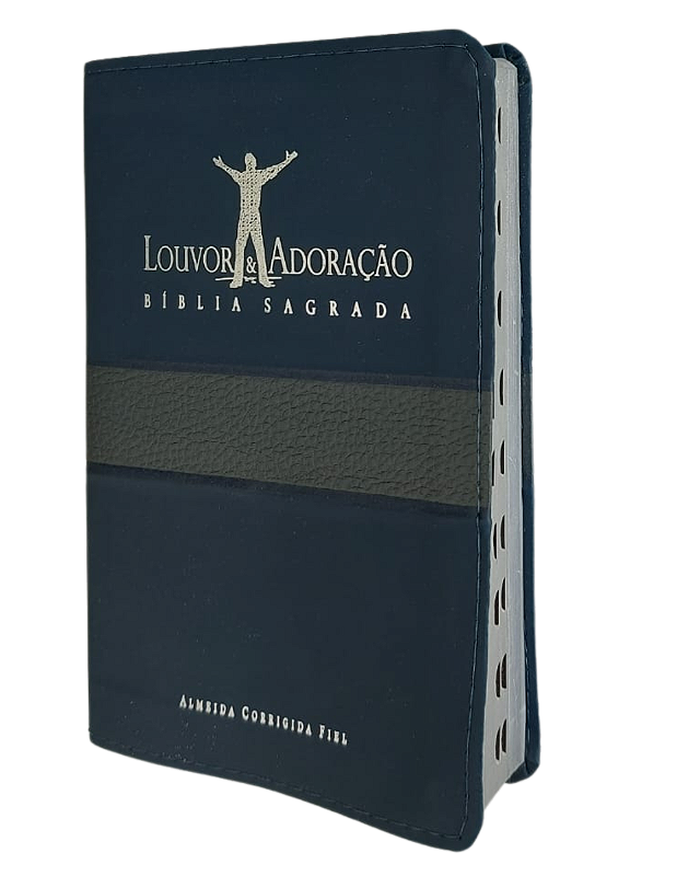 Bíblia Louvor e Adoração Capa Luxo Azul - bíblia louvor e adoração ...