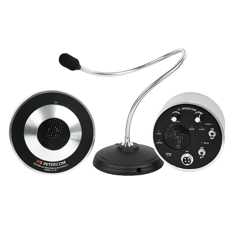 Intercomunicador Pedestal Para Vidro WS IT/07 - Central Evangélica