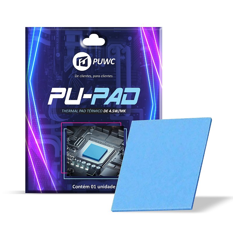 Thermal PAD Térmico 100x100 x 1.5mm 4.5W/wK - Power UP Water Cooler ...