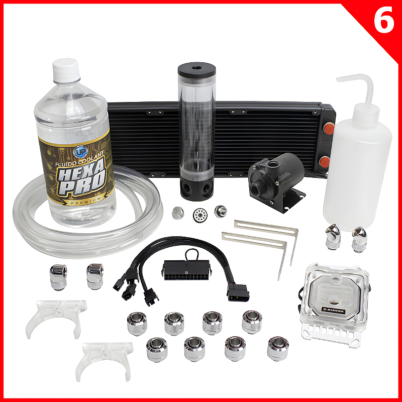 KIT WATER COOLER CUSTOM COMPLETO TIER 6 AMD 360mm RGB - Power UP Water ...