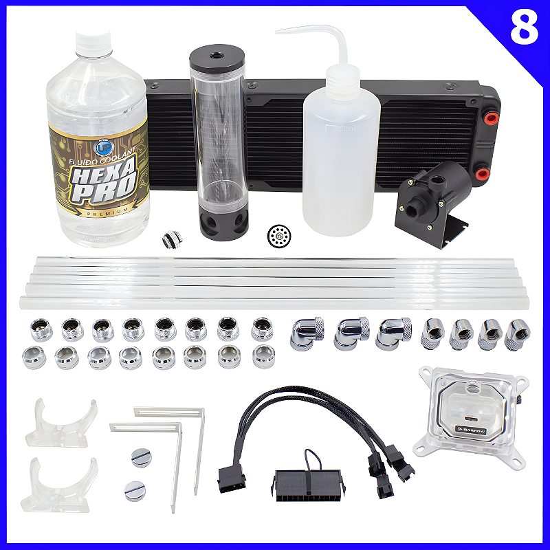 KIT WATER COOLER CUSTOM COMPLETO TIER 8 Intel 360mm RGB - Power UP ...