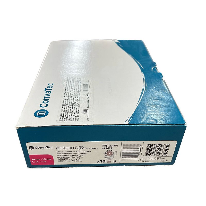 Bolsa de Colostomia Esteem+ Convexa Dren Rec 20-25mm Op 10un - Convatec - Loja.EniFar