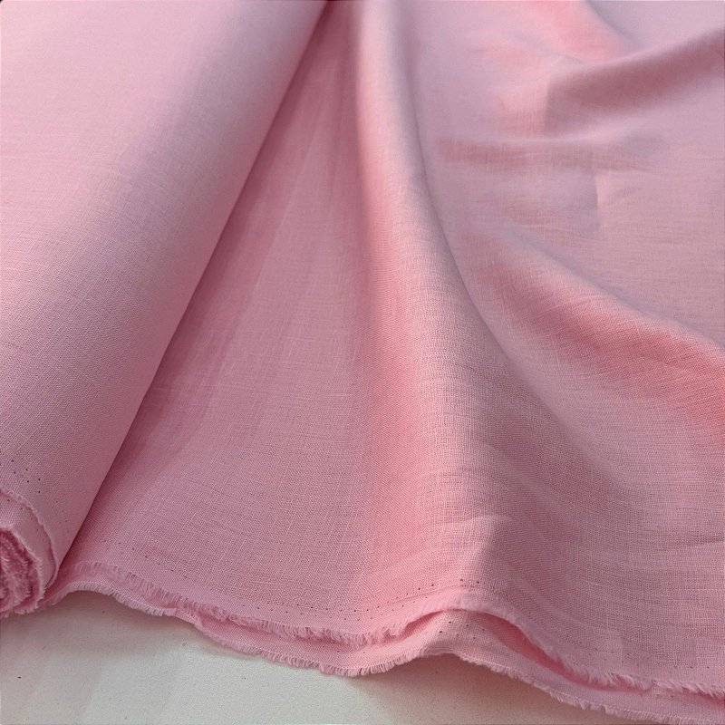 Linho Puro Rosa Bebê - A Catarinense Tecidos | Entrega rápida para todo ...