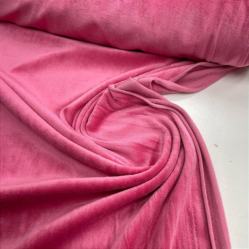 Malha Plush Rosa Chiclete - A Catarinense Tecidos | Entrega rápida para ...