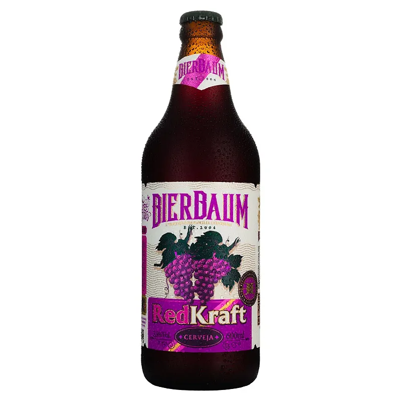 Cerveja Redkraft Uva Artesanal Bierbaum | Garrafa 600ml - Cervejaria ...