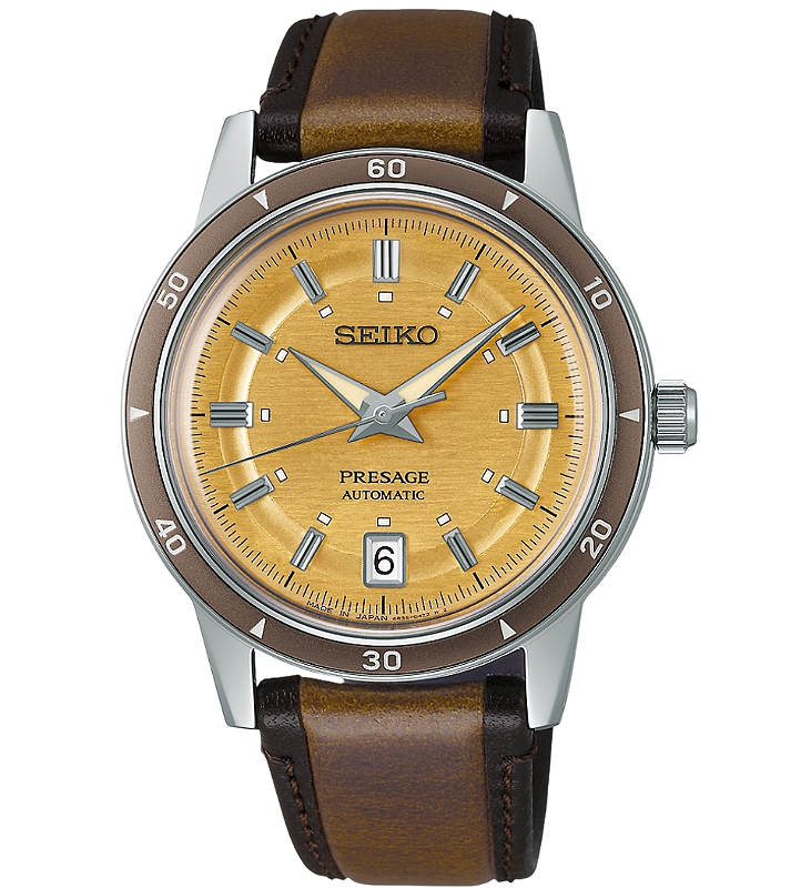 Seiko Presage SRPL75 Style 60s Amarelo Automático 39.5mm - Relojoaria ...